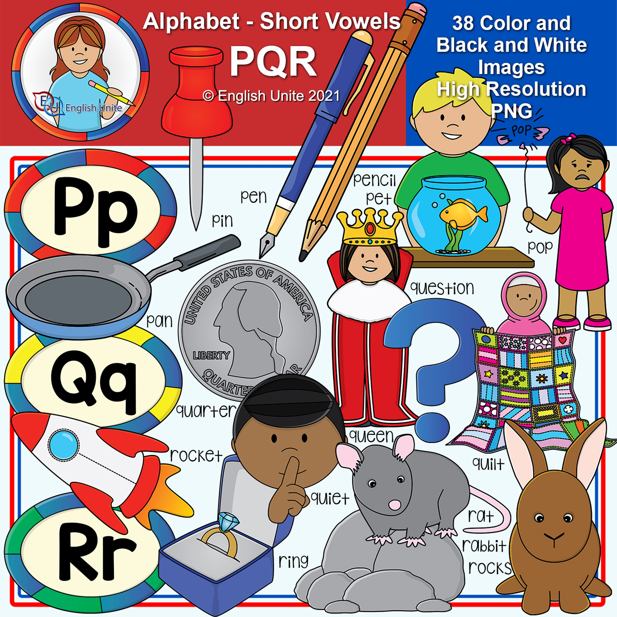 Clip Art - The Alphabet (PQR) | Made By Teachers