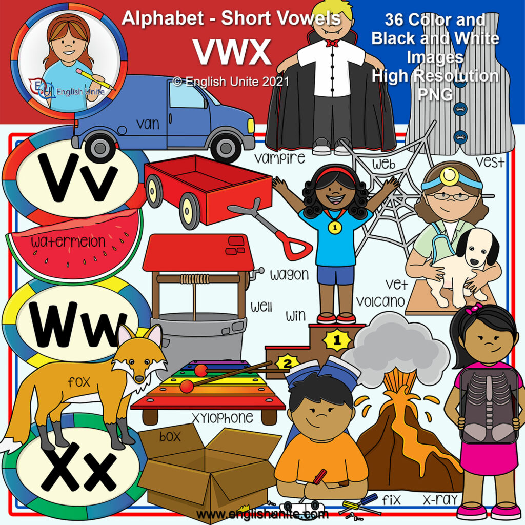 Clip Art - The Alphabet Bundle (Short Vowels) | Made By Teachers