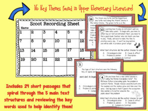 Text Structure Scoot Task Card Game | Made By Teachers