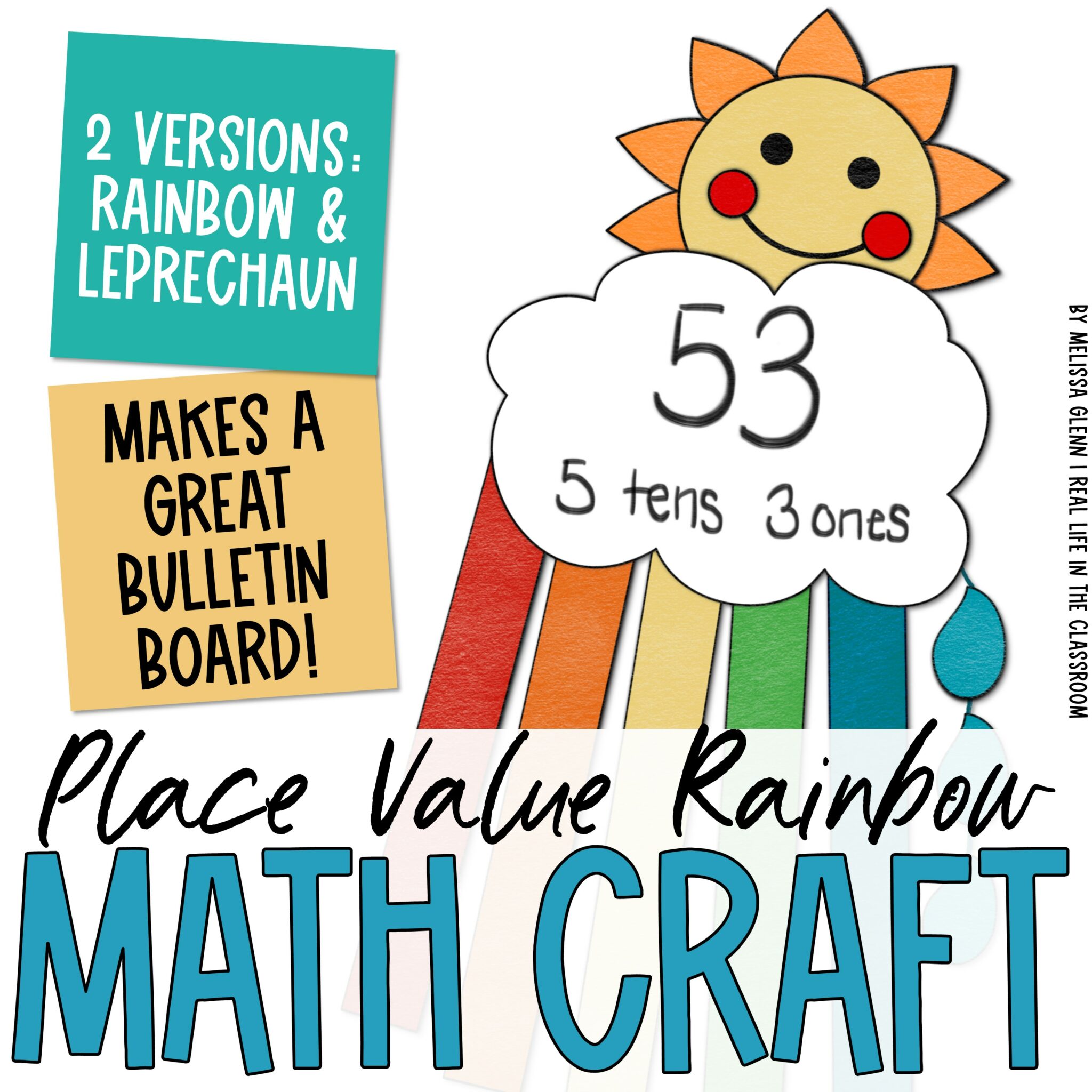 Spring Math Craft Bulletin Board - Place Value Activity - First Grade ...