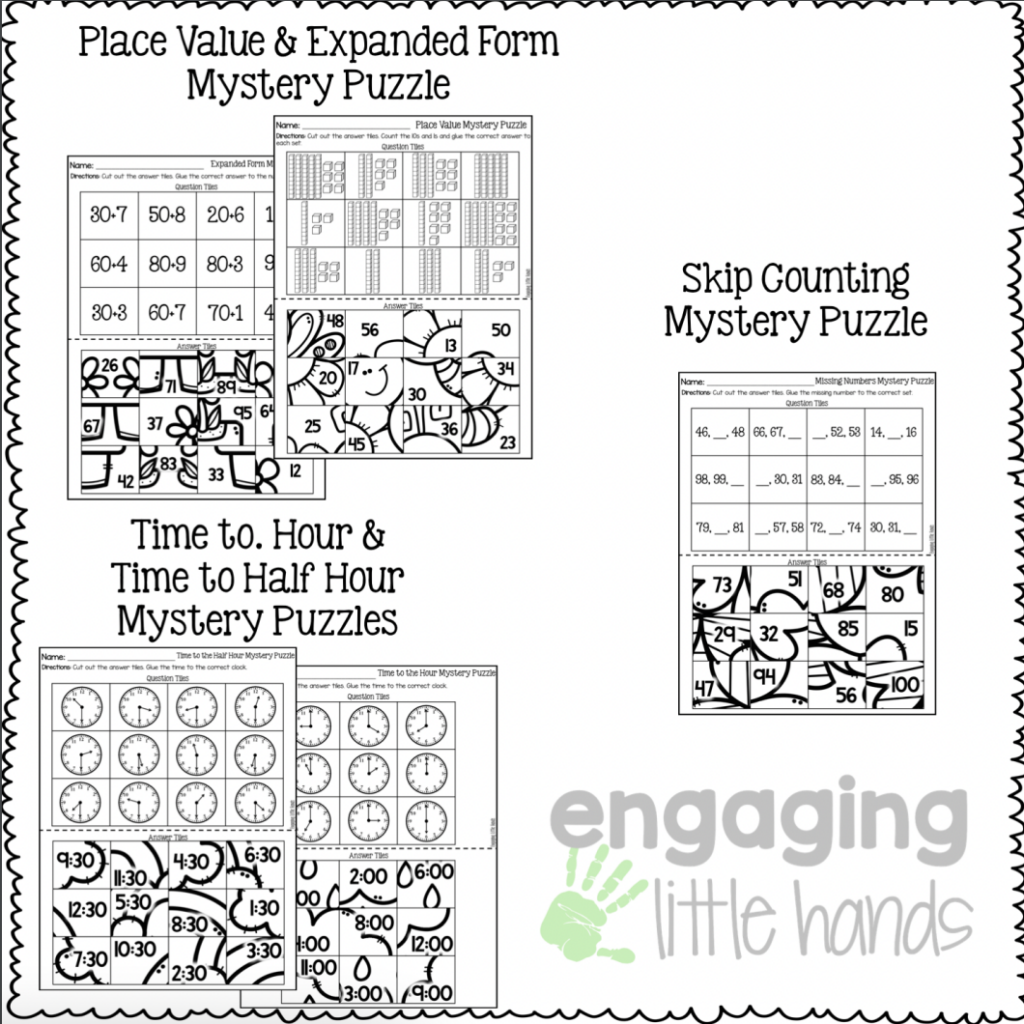 Spring Mystery Puzzles for First Grade | Made By Teachers