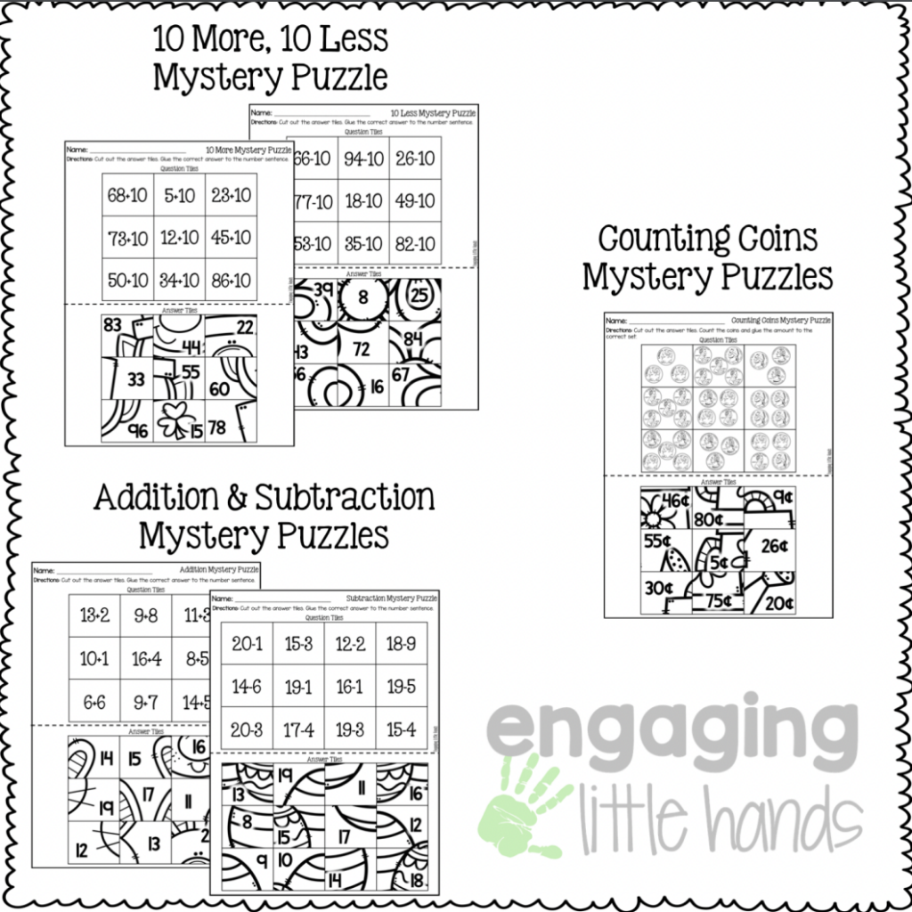 Spring Mystery Puzzles for First Grade | Made By Teachers