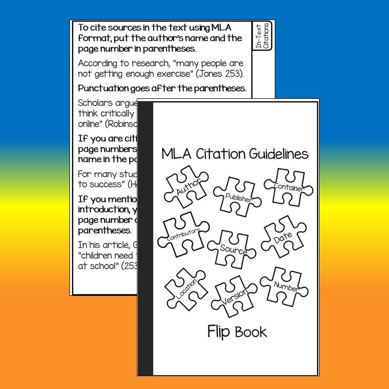 MLA Referencing/Citations Flip Book | Made By Teachers