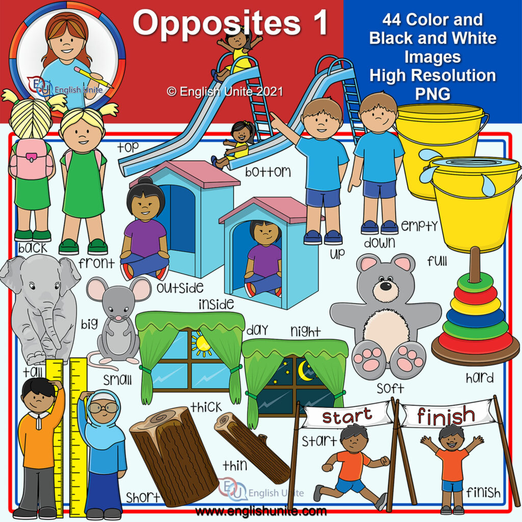 Clip Art - Antonyms/Opposites 1 | Made By Teachers