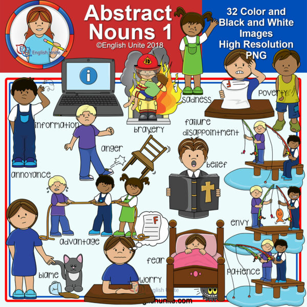 Clip Art - Abstract Nouns 1 | Made By Teachers