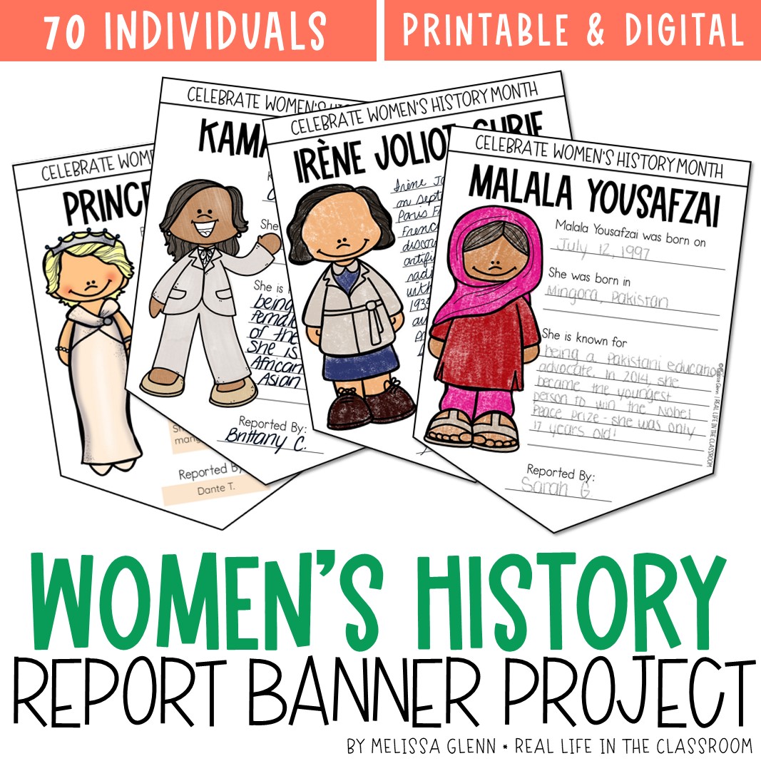 Women's History Month Banner Project Activities | Made By Teachers
