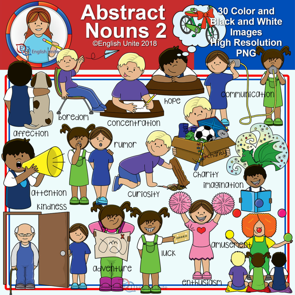 Clip Art - Abstract Nouns 2 | Made By Teachers