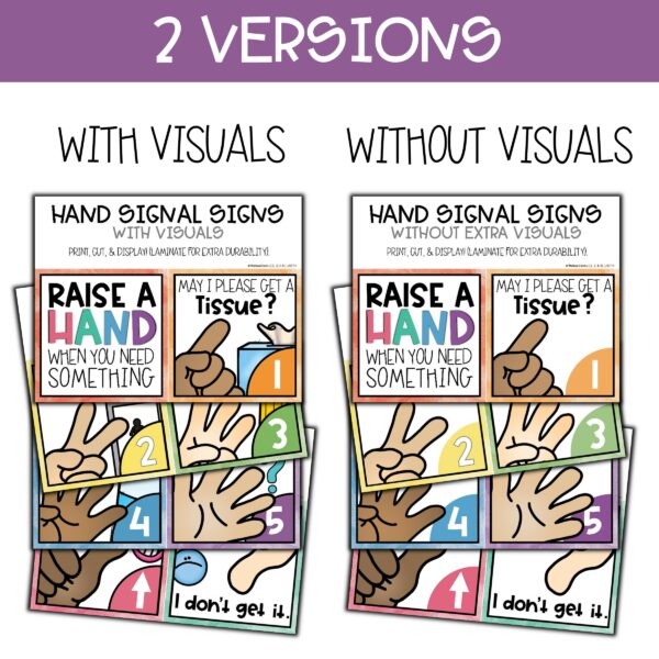 Classroom Hand Signals - Editable Posters - Multicultural - Made By ...