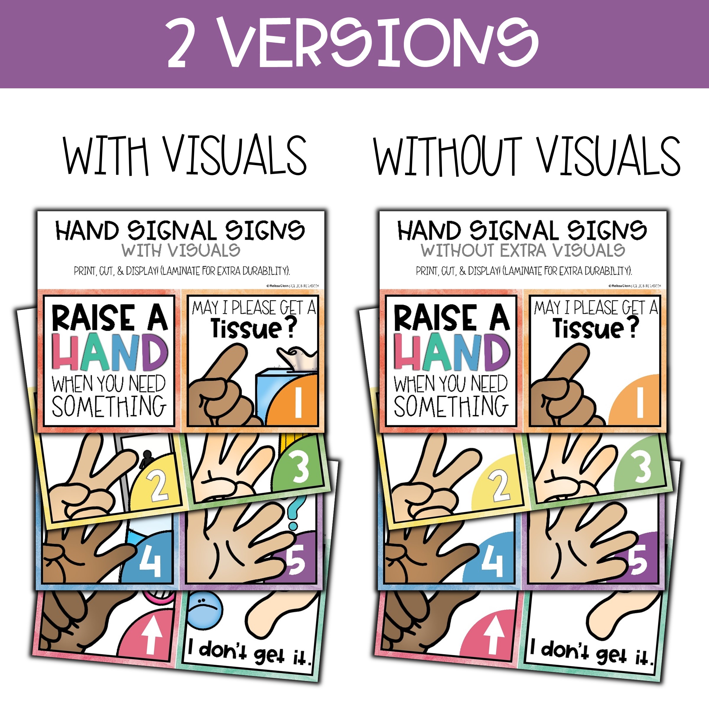 Classroom Hand Signals - Editable Posters - Multicultural | Made By ...