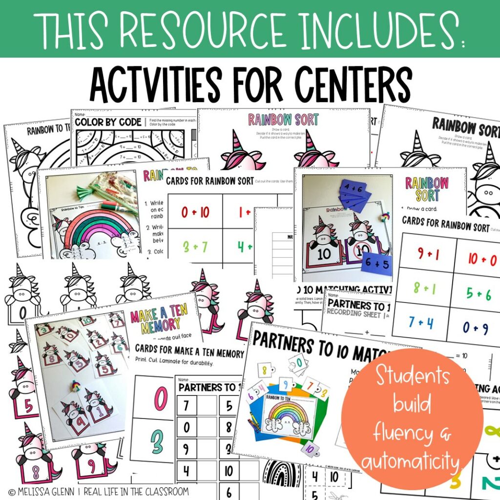 Making Ten Activities and Centers | Made By Teachers