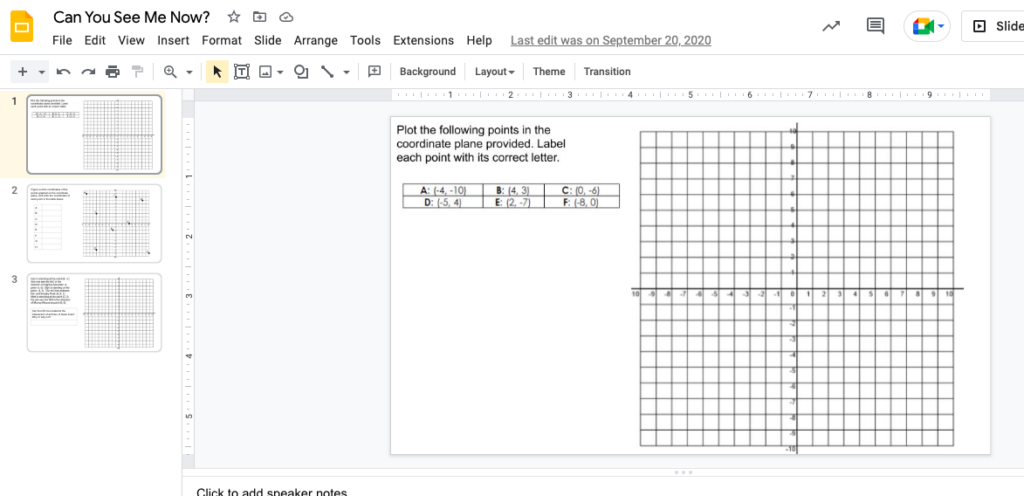 Complete Online Distance Learning 6th Math Coordinate Plane 6.A.1.1 ...