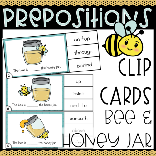 Spring Preposition Clip Cards Preposition Task Card Bundle | Made By ...