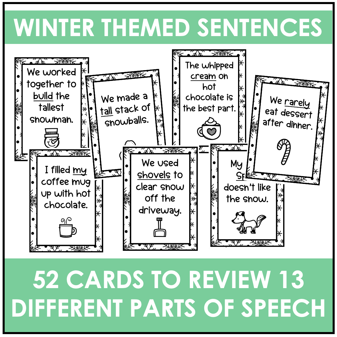 Winter Grammar Games | Go Fish | Made By Teachers