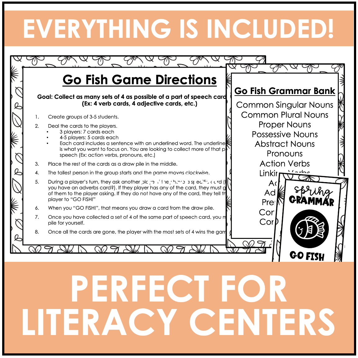 Spring Grammar Games | Go Fish | Made By Teachers