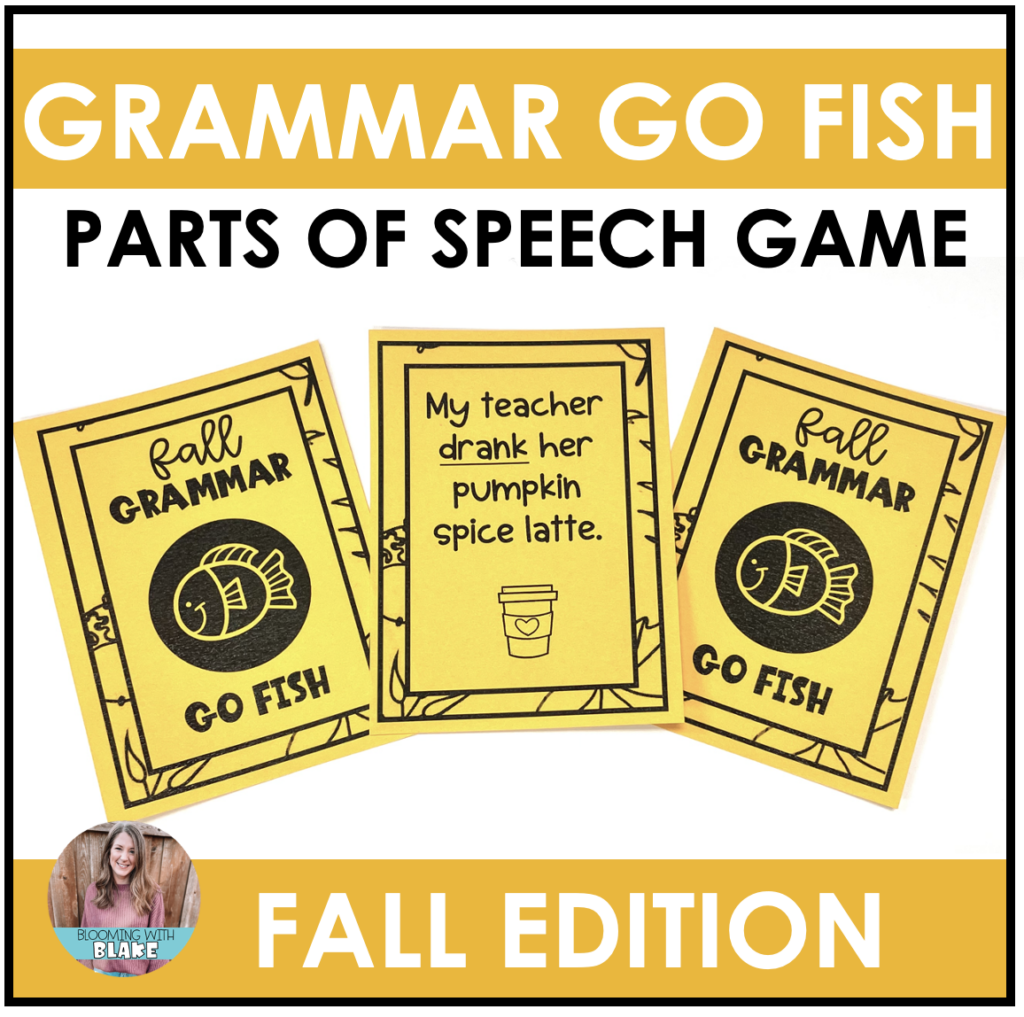 Fall Grammar Games | Go Fish | Made By Teachers