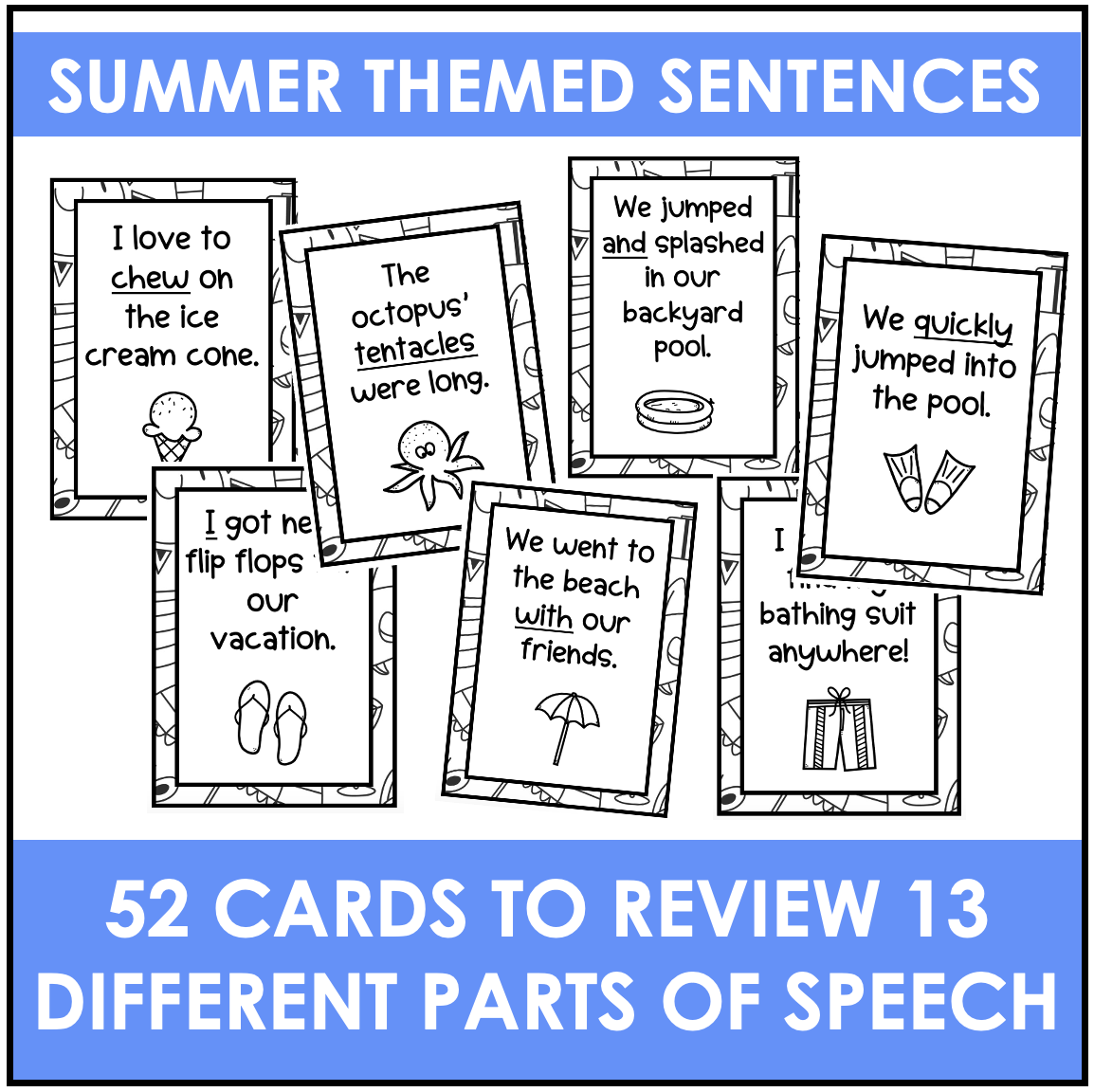 Summer Grammar Games | Go Fish | Made By Teachers