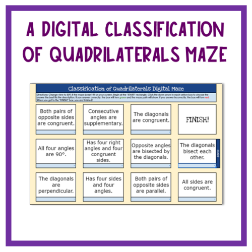 Quadrilaterals Unit Activities Digital Resources Bundle | Made By Teachers