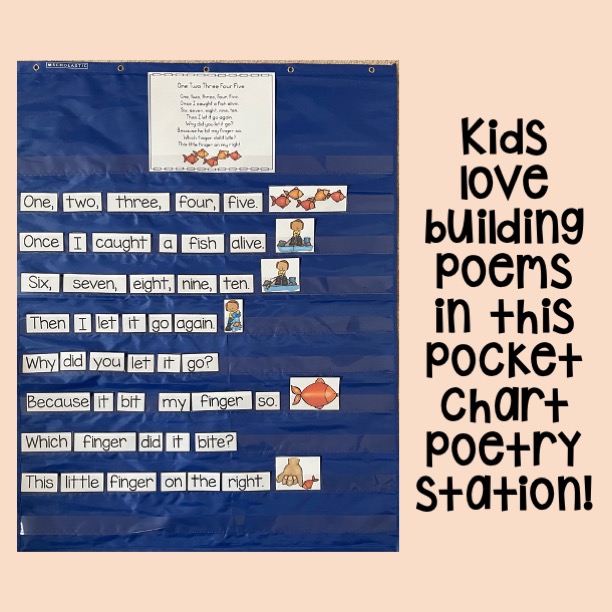 Pocket Chart Poem One, Two, Three, Four, Five Nursery Rhyme | Made By ...