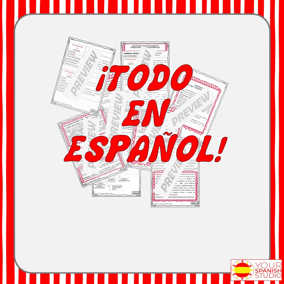 SPANISH PRESENT SIMPLE GRAMMAR LESSON ALL VERBS GOLDEN TIP NO PREP ...