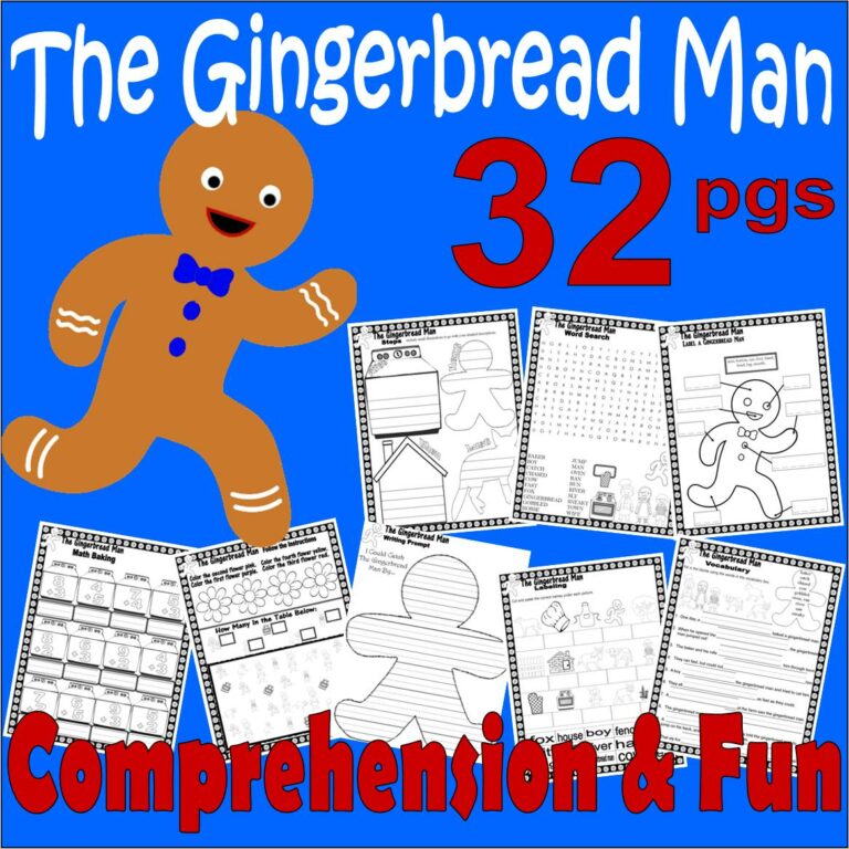 The Gingerbread Man Run Book Companion Reading Comprehension | Made By ...