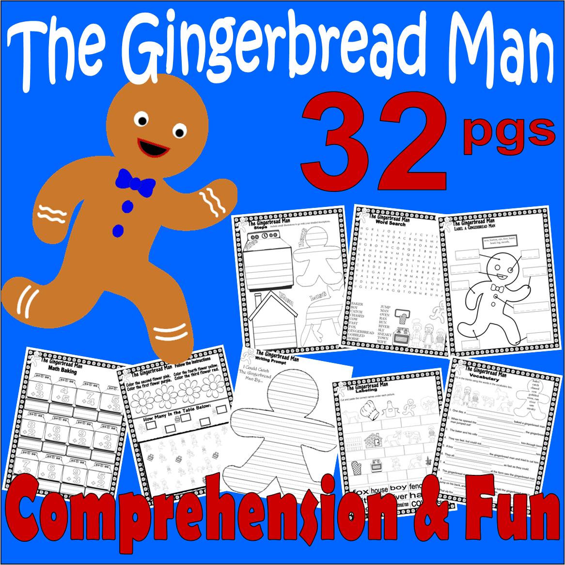 The Gingerbread Man Run Book Companion Reading Comprehension - Made By ...