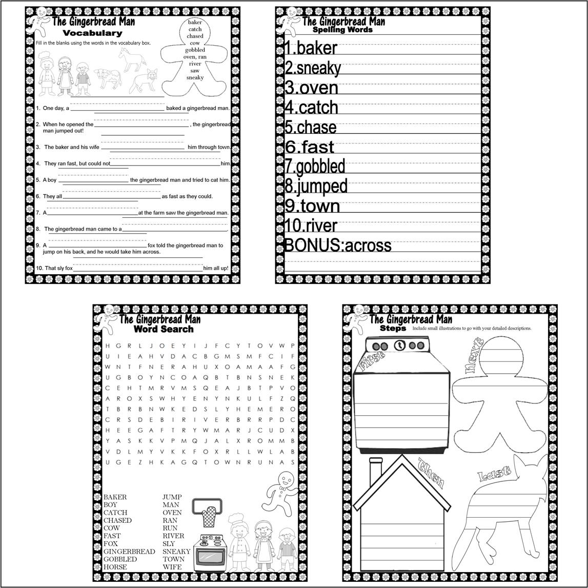 The Gingerbread Man Run Book Companion Reading Comprehension | Made By ...