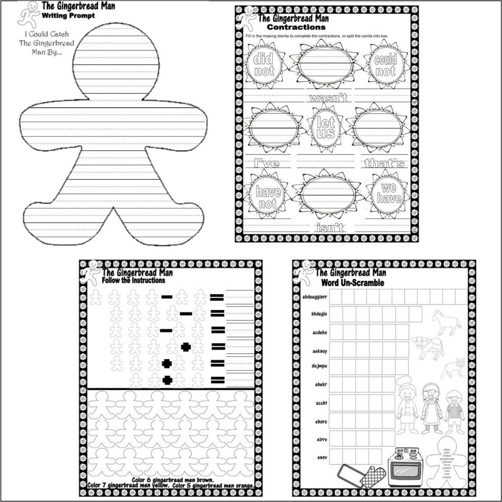 The Gingerbread Man Run Book Companion Reading Comprehension | Made By ...