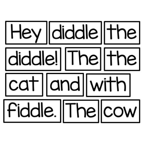 Pocket Chart Poem Hey Diddle Diddle Nursery Rhyme | Made By Teachers