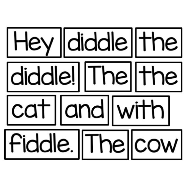 Pocket Chart Poem Hey Diddle Diddle Nursery Rhyme | Made By Teachers