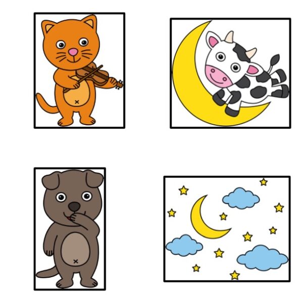 Pocket Chart Poem Hey Diddle Diddle Nursery Rhyme | Made By Teachers