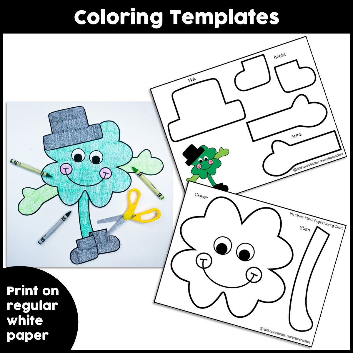 St. Patrick's Day Clover Craft | St. Patrick's Day Activities | Clover ...