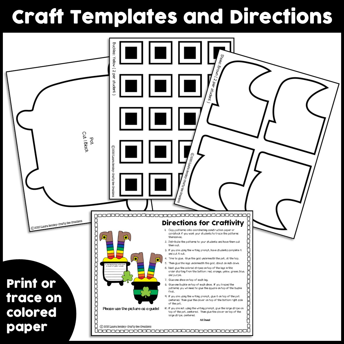 Trapped Leprechaun Craft | How to Catch a Leprechaun Writing Activity ...