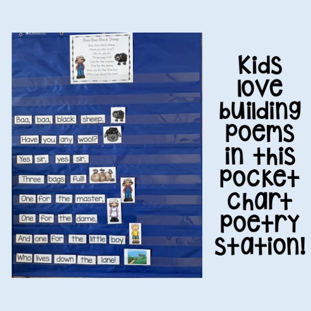 Pocket Chart Poem Baa Baa Black Sheep Nursery Rhyme | Made By Teachers