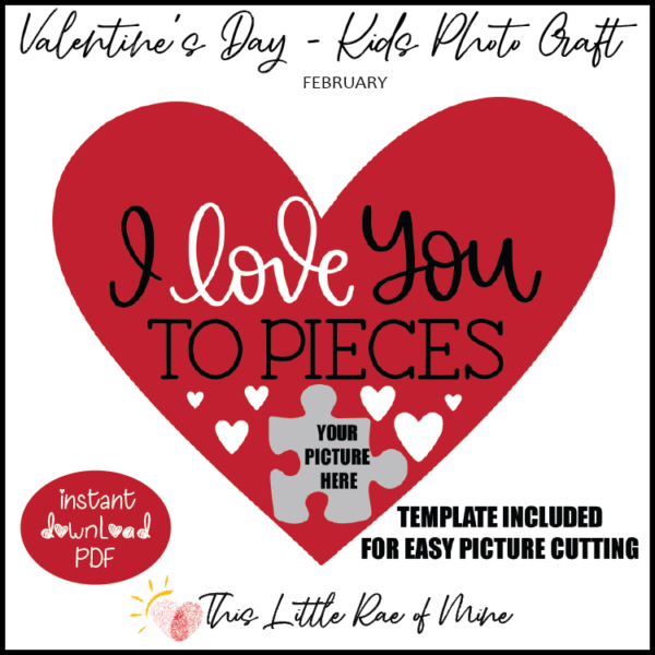 I love you to pieces - puzzle piece - Photo - Valentine's Day Keepsake ...