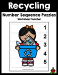5 Recycling Number Sequence Picture Puzzles | Made By Teachers