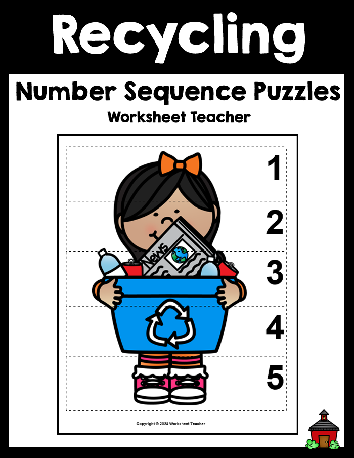5 Recycling Number Sequence Picture Puzzles | Made By Teachers