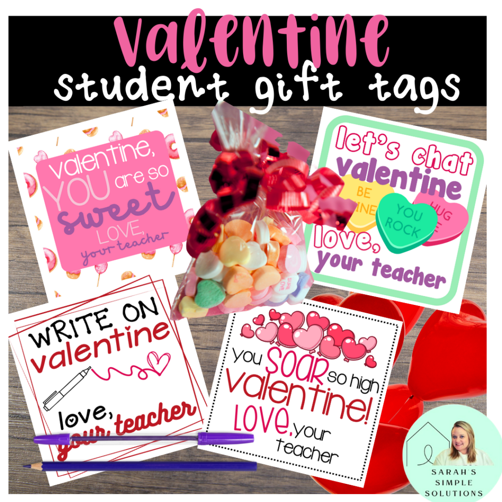 Student Valentine Gift Tags-EDITABLE | Made By Teachers