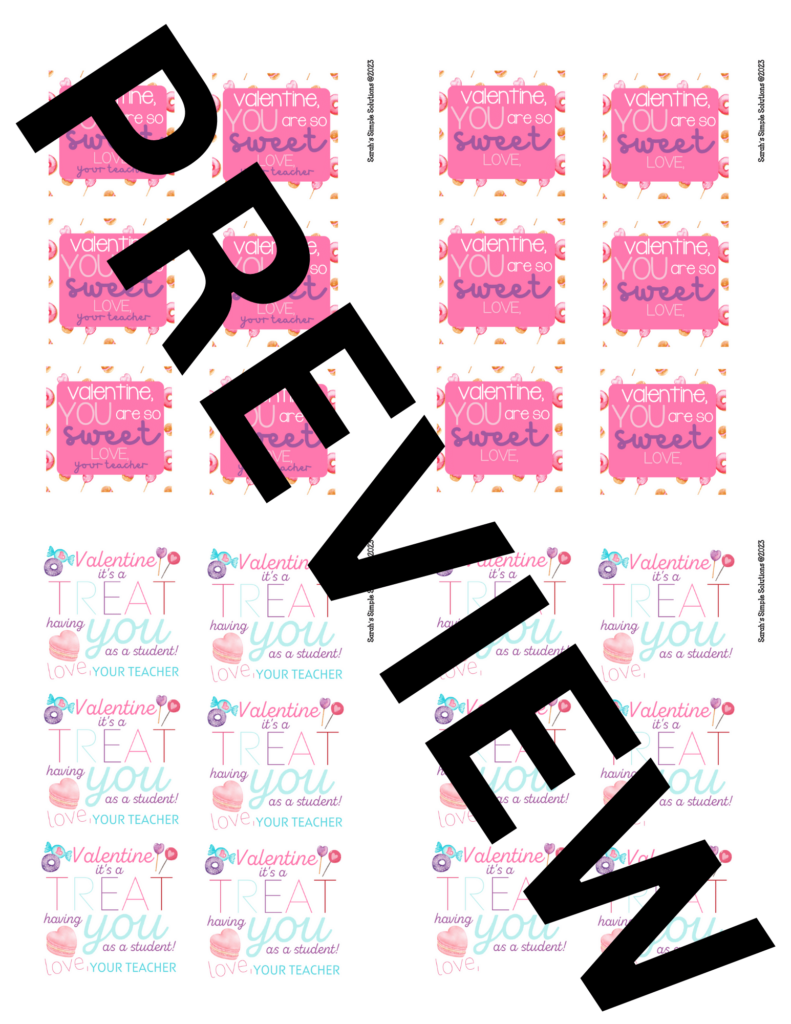 Student Valentine Gift Tags-EDITABLE | Made By Teachers