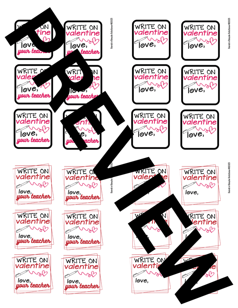 Student Valentine Gift Tags-EDITABLE | Made By Teachers