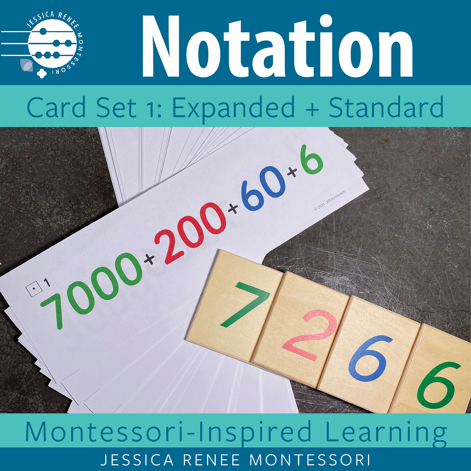 Montessori Math Place Value Notation Cards Set 1: Expanded and Standard ...