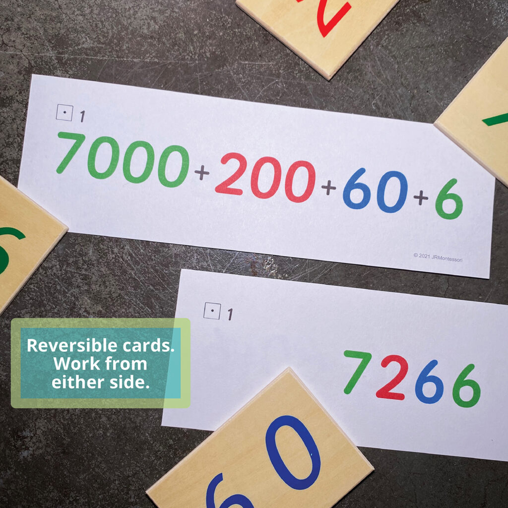 Montessori Math Place Value Notation Cards Set 1: Expanded and Standard ...