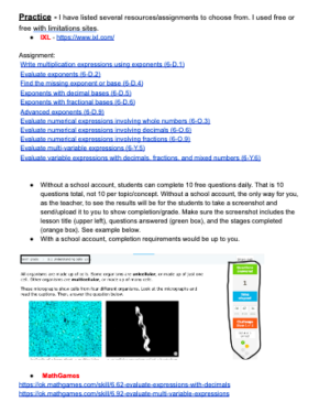 Complete Online Distance Learning 6th Math Numerical Expressions 6.A.2. ...