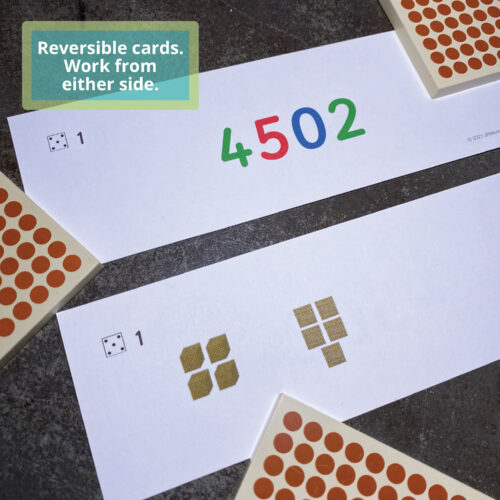 Montessori Math Place Value Notation Cards Set 5: Standard and Golden ...