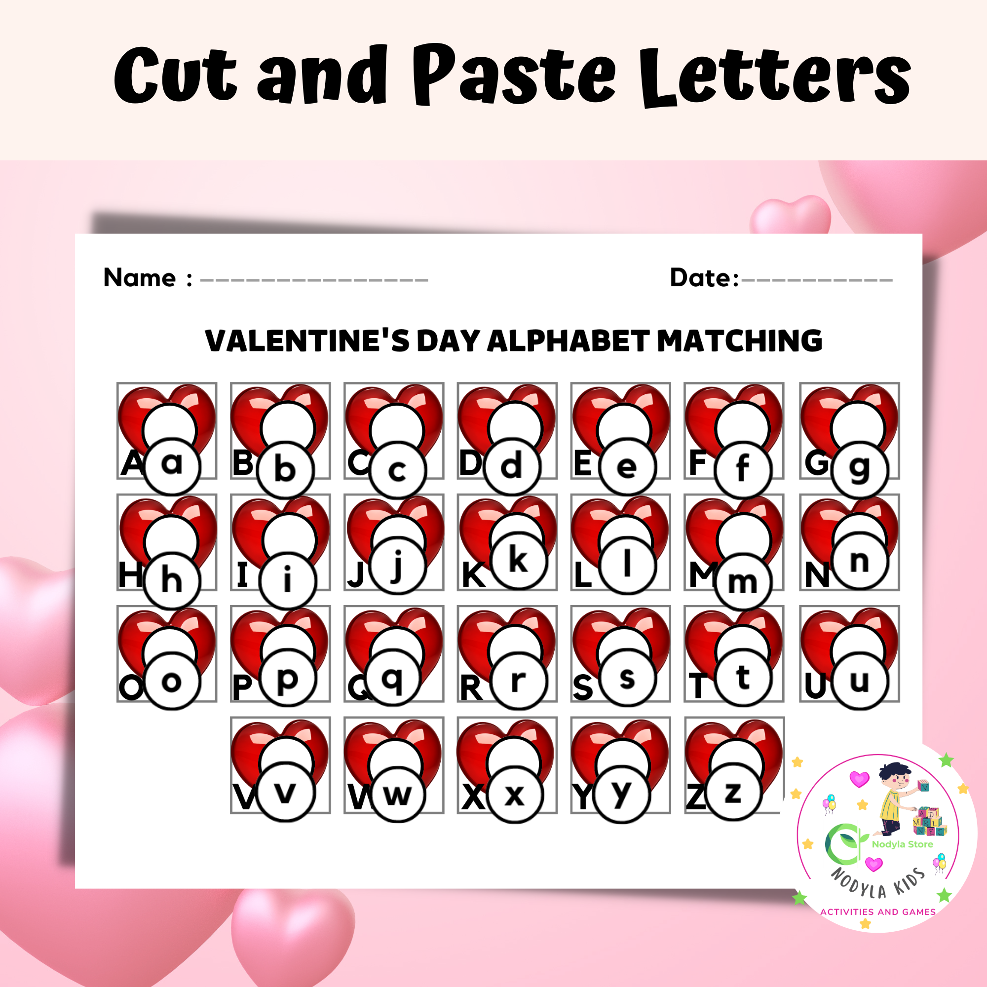 Valentine's Day Alphabet Matching | Made By Teachers