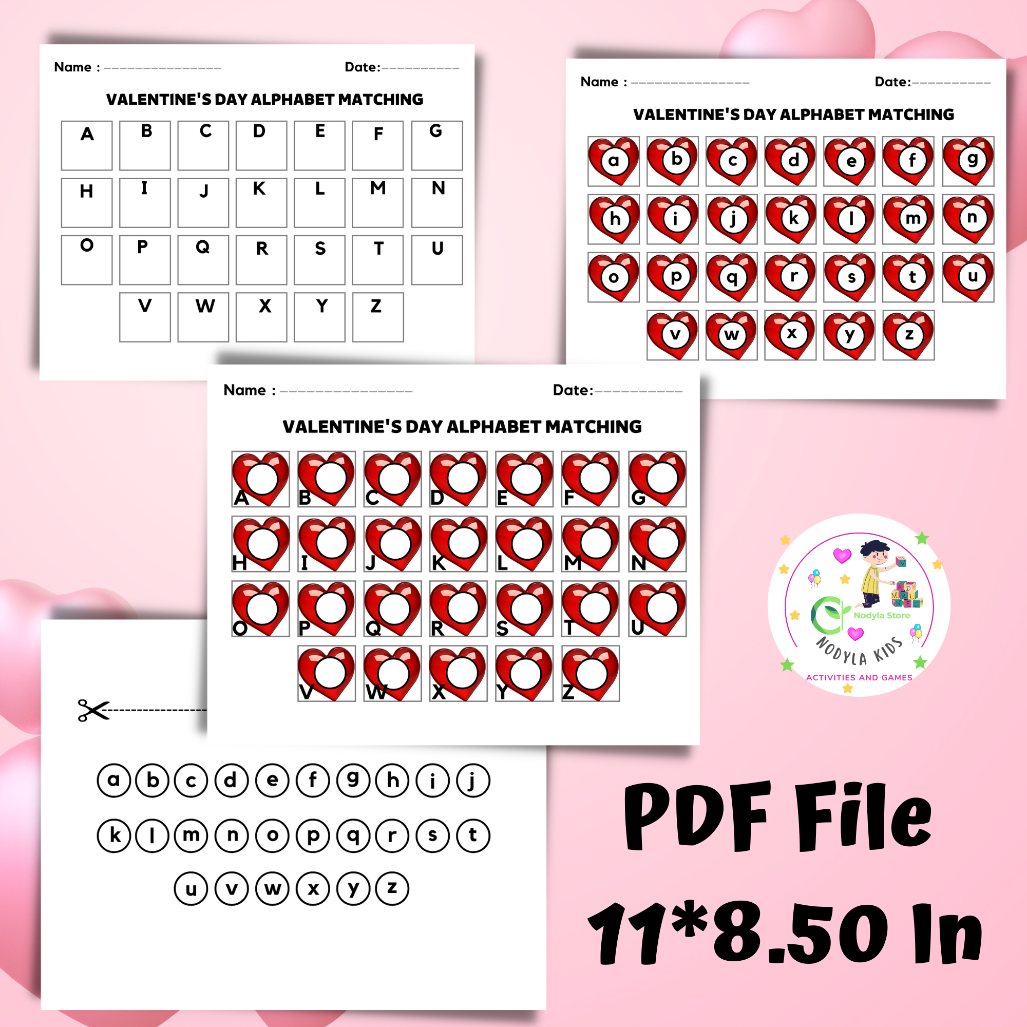 Valentine's Day Alphabet Matching | Made By Teachers