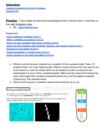 Complete Online Distance Learning 6th Math Inequalities & Solve ...