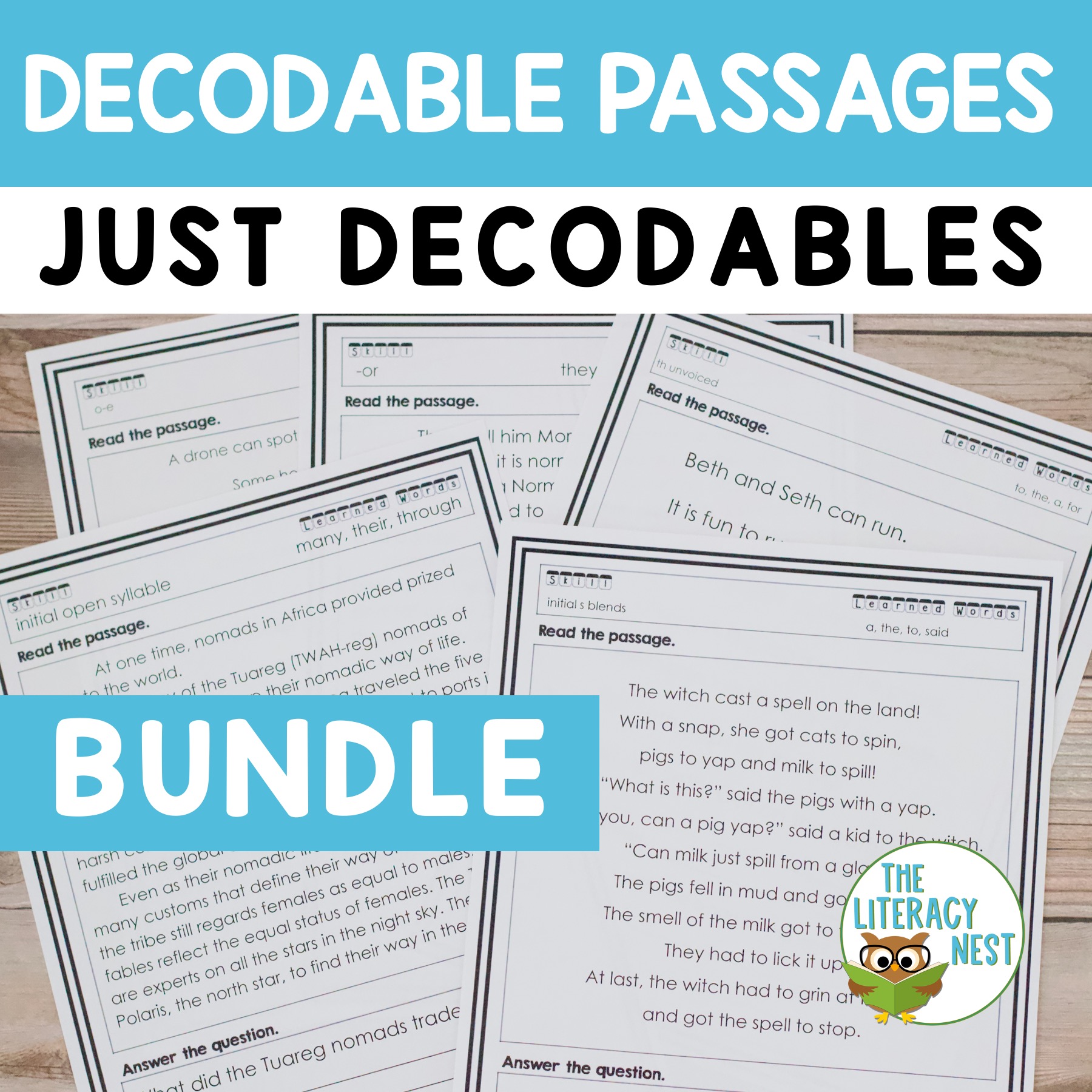 Decodable Phonics Reading Passages Bundle for Orton-Gillingham Lessons ...
