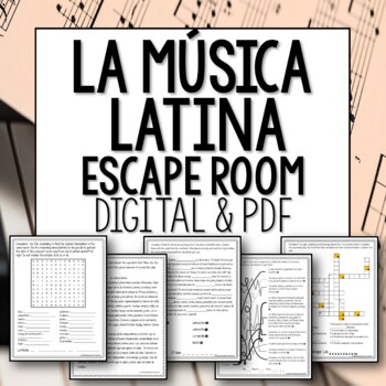 La Música Spanish escape room | Made By Teachers