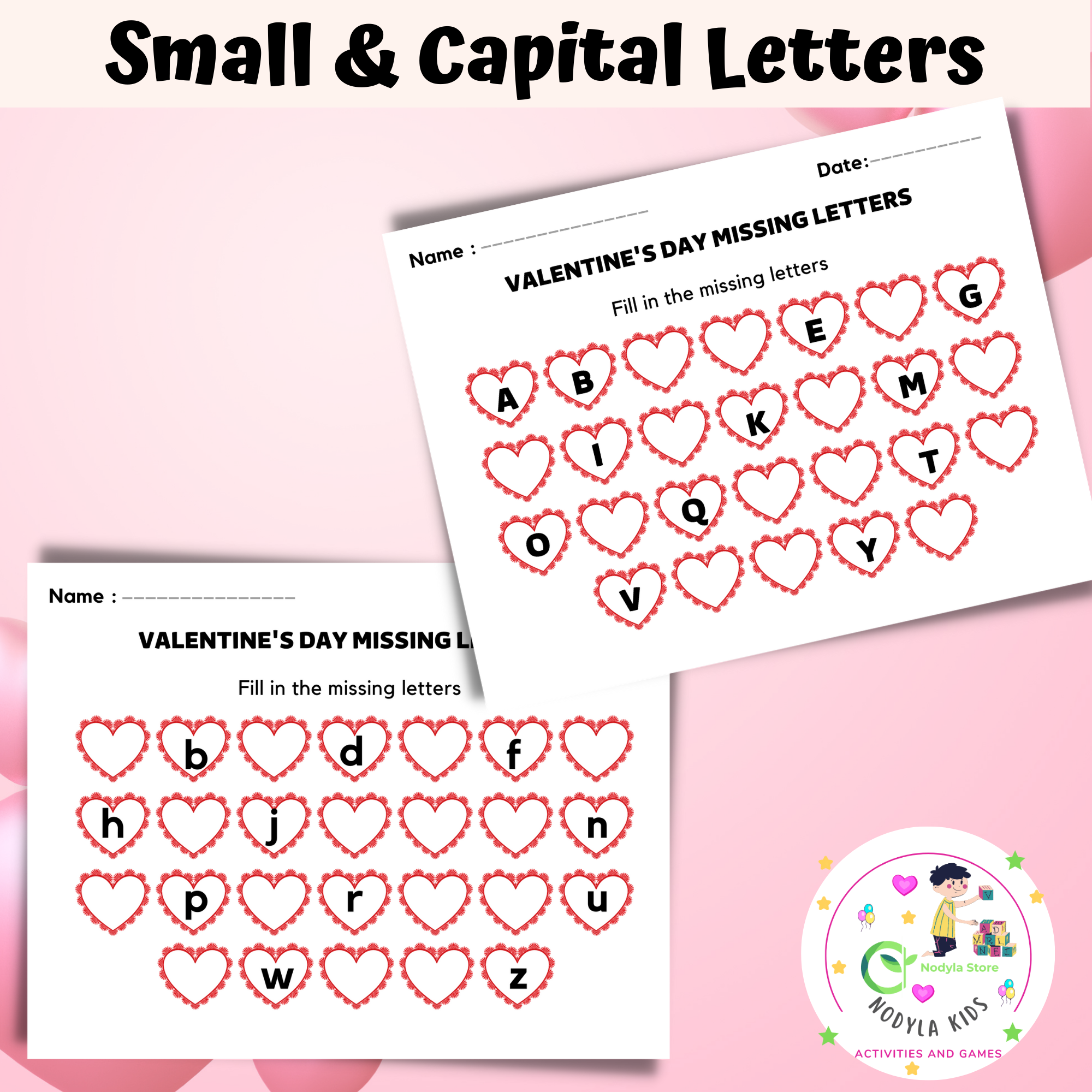 Valentine's Day Missing Letters and numbers | Made By Teachers