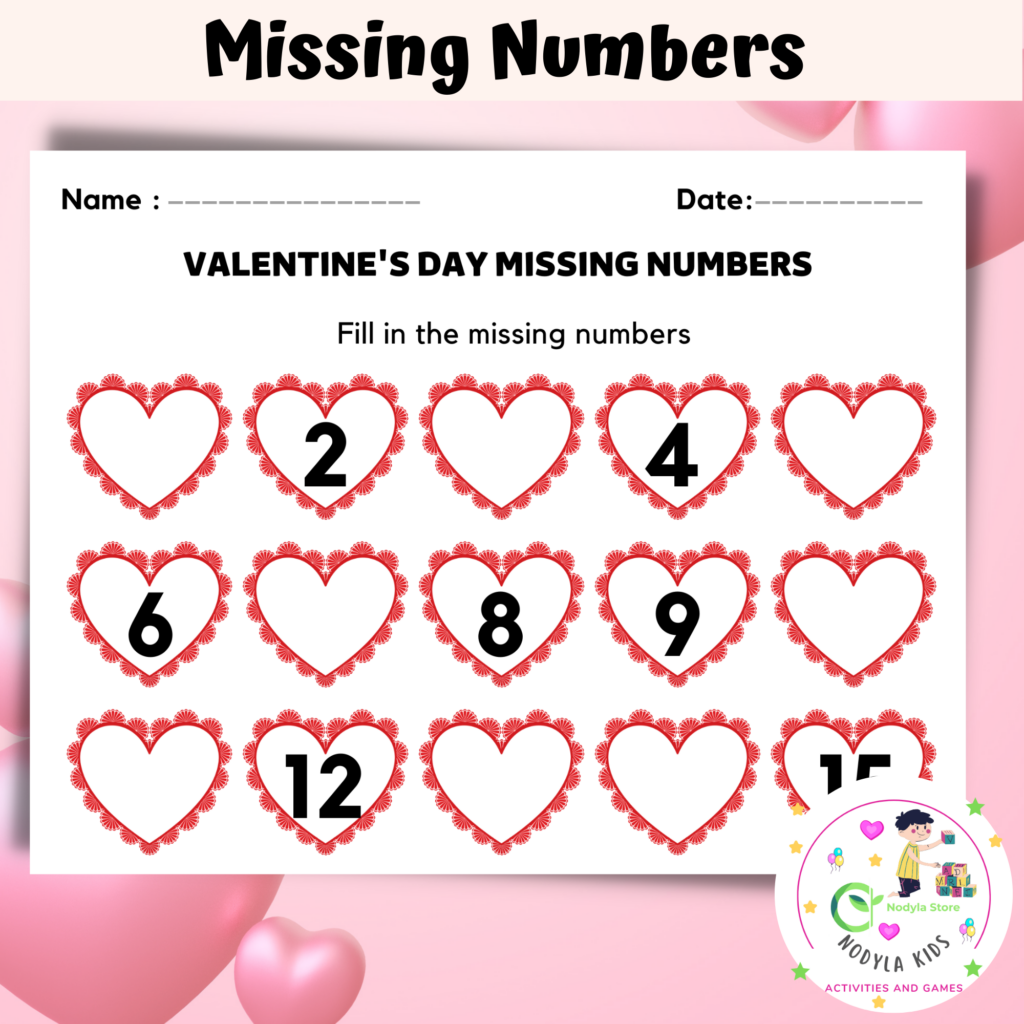 Valentine's Day Missing Letters and numbers | Made By Teachers